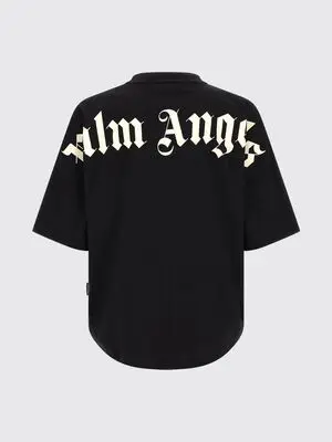 Palm Angels Relaxed Fit Cotton T-shirt With Contrasting Logo
