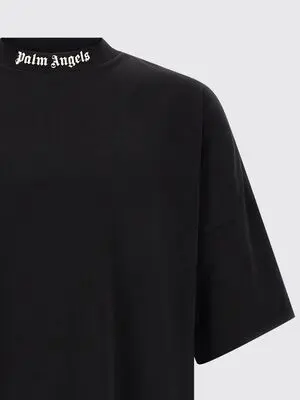 Palm Angels Relaxed Fit Cotton T-shirt With Contrasting Logo