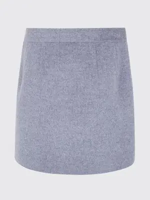 SEMICOUTURE High-waisted Wool Wrap Miniskirt - Grey