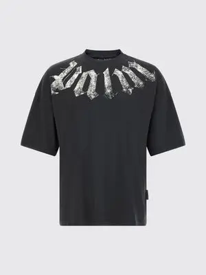 Palm Angels Relaxed Fit Graffiti Logo Print Cotton T-shirt