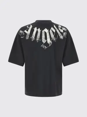 Palm Angels Relaxed Fit Graffiti Logo Print Cotton T-shirt