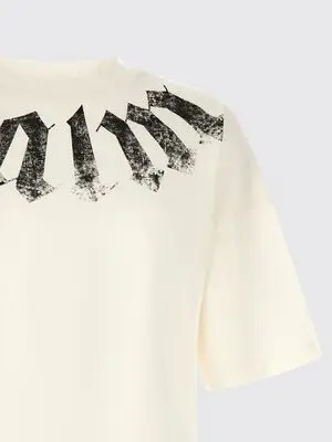 Palm Angels Relaxed Fit Graffiti Logo Print Cotton T-shirt - White
