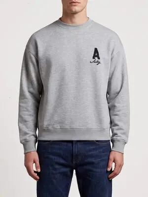 AUTRY Cotton Crewneck Jumper With Contrast Logo