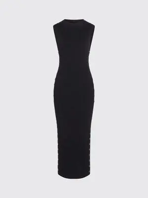 Karl Lagerfeld Off-the-shoulder Ribbed Knit Maxi Dress