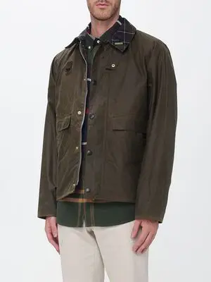 Barbour Spey Waxed Cotton Jacket With Corduroy Collar
