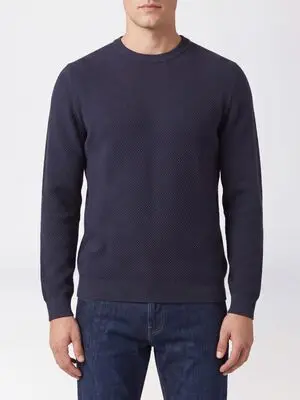 ZANONE Slim Fit Crewneck Jumper In Pure Virgin Wool - Blue