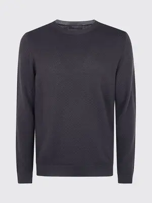 ZANONE Slim Fit Crewneck Jumper In Pure Virgin Wool - Ebony