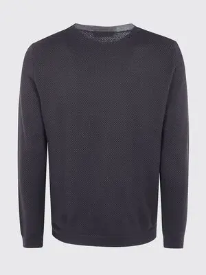 ZANONE Slim Fit Crewneck Jumper In Pure Virgin Wool - Ebony