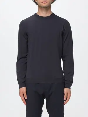ZANONE Crewneck Wool Blend Jumper With Long Sleeves And Ribbed Trims - Charcoal