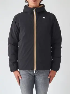 K-WAY K-Way Reversible Hooded Windbreaker In Recycled Nylon Beige