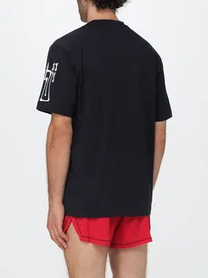 Y3 Dropped Shoulder Bci Cotton T-shirt With A Graphic Print - Black