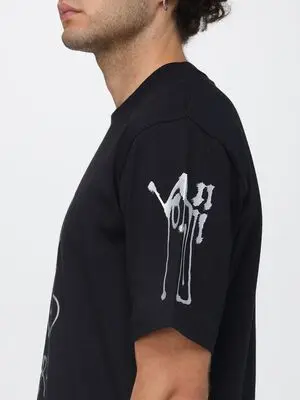 Y3 Dropped Shoulder Bci Cotton T-shirt With A Graphic Print - Black