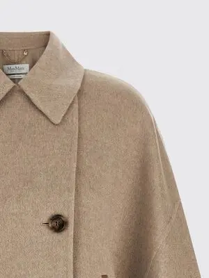 Max Mara Double-breasted Knee-length Cashmere Coat With Dropped Shoulders - Beige