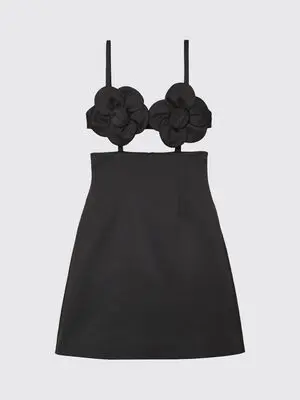 Marc Jacobs Daisy Off-the-shoulder Mini Dress In Satin With Flower Appliqu