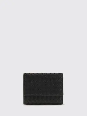 Bottega Veneta Trifold Wallet In Intrecciato Lambskin Leather