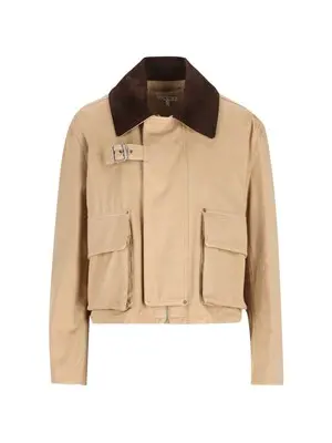 Loewe Cotton Jacket With Contrasting Collar