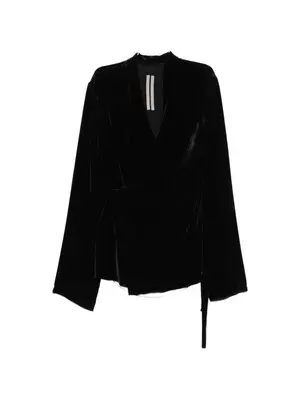 Rick Owens Velvet Wrap Cardigan