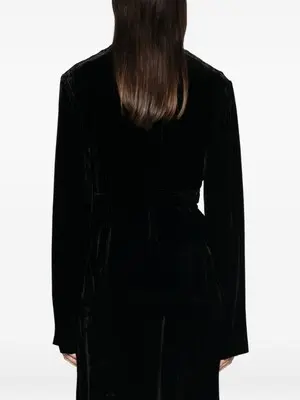 Rick Owens Velvet Wrap Cardigan
