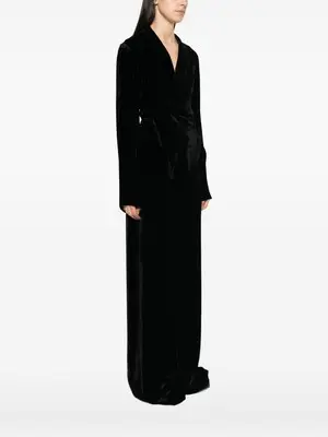 Rick Owens Velvet Wrap Cardigan