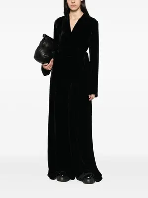 Rick Owens Velvet Wrap Cardigan