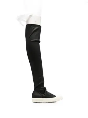 Rick Owens Over-the-knee Denim Boots - Black