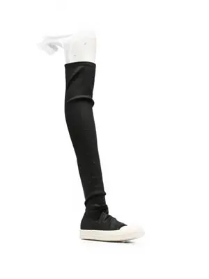Rick Owens Over-the-knee Denim Boots - Black