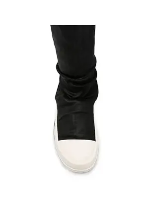 Rick Owens Over-the-knee Denim Boots - Black