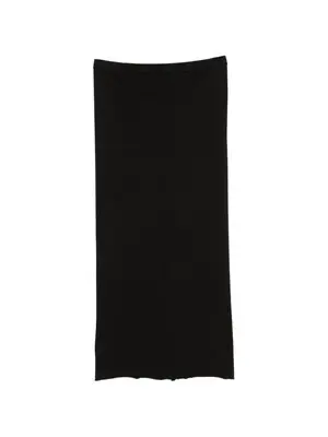 Rick Owens Cotton Skirt With Drawstring And Front Slit