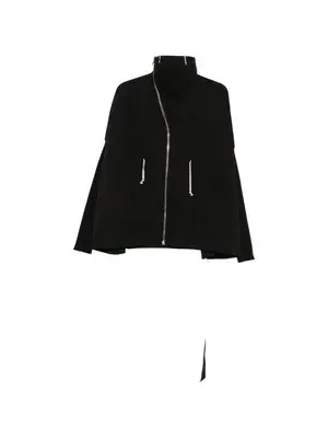 Rick Owens Asymmetrical Zip-fastening Cotton Sweatshirt - Black