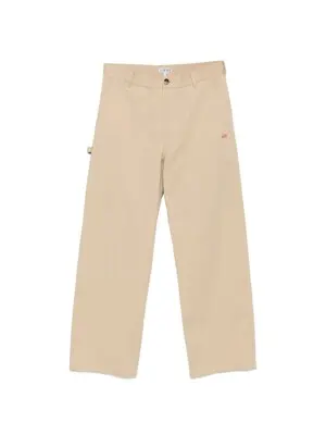 Loewe Cotton Wide-leg Trousers - Beige
