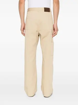 Loewe Cotton Wide-leg Trousers - Beige