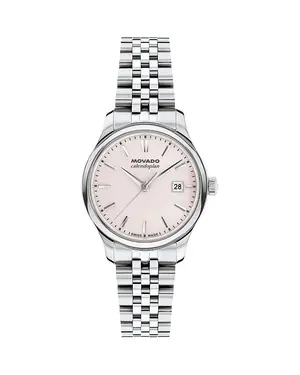 Movado Calendoplan Watch, 27mm - Pink