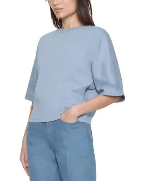Ossou Rift Cotton Blend T Shirt - Blue