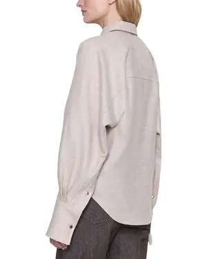 Ossou Ridge Button Front Wool Shirt