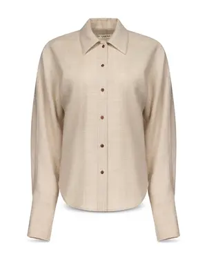 Ossou Ridge Button Front Wool Shirt