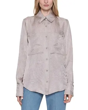 Ossou Spade Flannel Patch Pocket Top