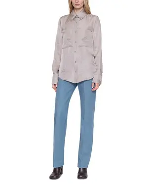 Ossou Spade Flannel Patch Pocket Top