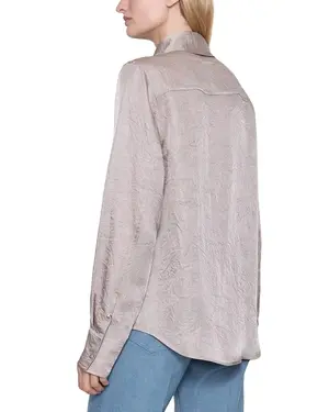 Ossou Spade Flannel Patch Pocket Top
