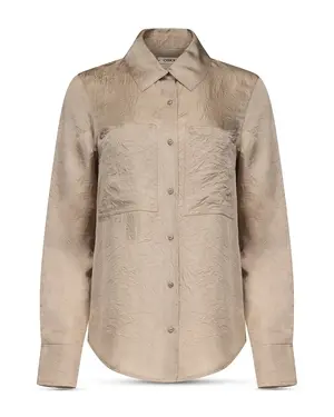 Ossou Spade Flannel Patch Pocket Top