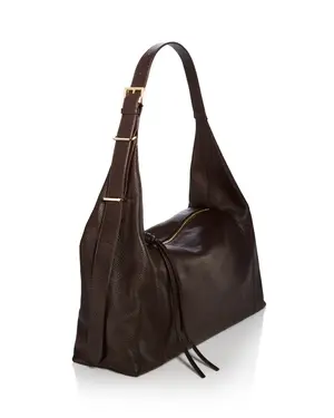 Aqua Large Leather Shoulder Bag Exclusive