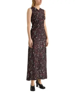 Proenza Schouler White Label Printed V-neck Maxi Dress