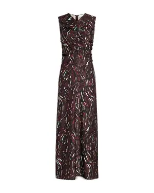 Proenza Schouler White Label Printed V-neck Maxi Dress