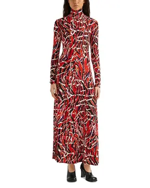 Proenza Schouler White Label Mabel Printed Jersey Dress - Red Multi