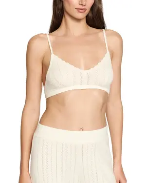 Eberjey Pointelle Sweater Bralette - Ivory
