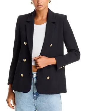 Generation Love Leighton Crepe Blazer With Notched Lapel And Button Detail