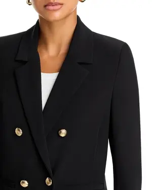 Generation Love Leighton Crepe Blazer With Notched Lapel And Button Detail