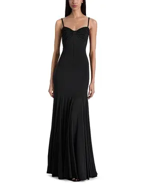 Alice + Olivia Irina Godet Maxi Dress - Black