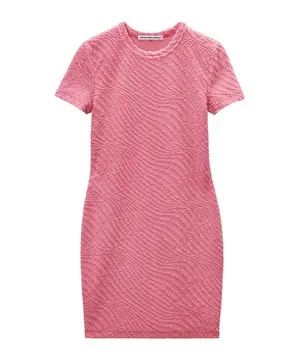 Alexander Wang Logo Jacquard Shrunken Mini Dress - Pink