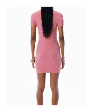 Alexander Wang Logo Jacquard Shrunken Mini Dress