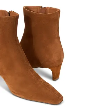 Staud Wally Suede Ankle Boots - Tabac